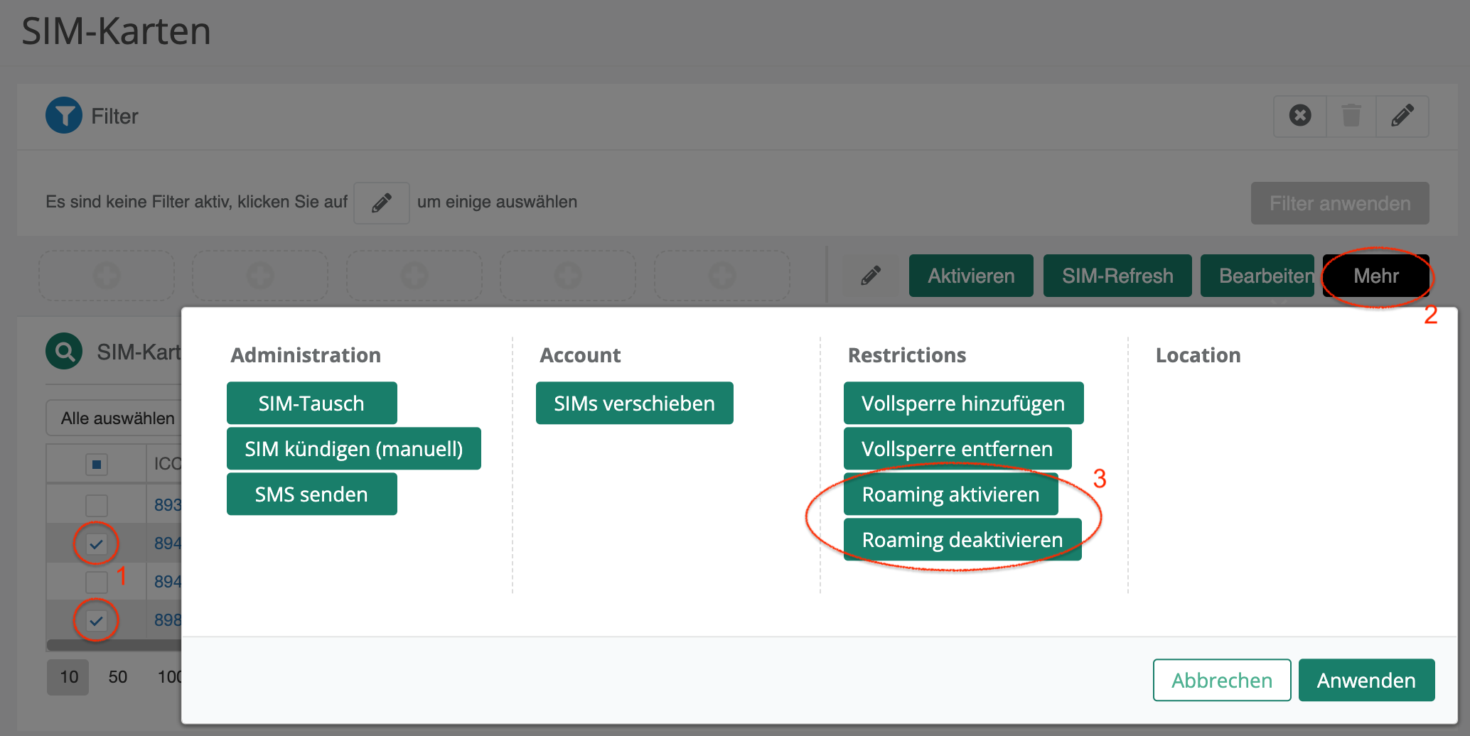 Roaming in SIMPro verwalten – Wireless Logic Help Centre