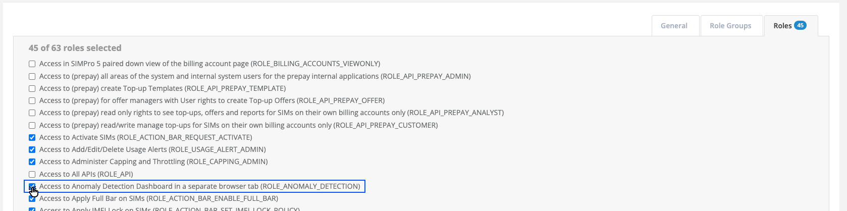 How to Set Up User Roles for Accessing Anomaly Detection in SIMPro – Wireless Logic Help Centre