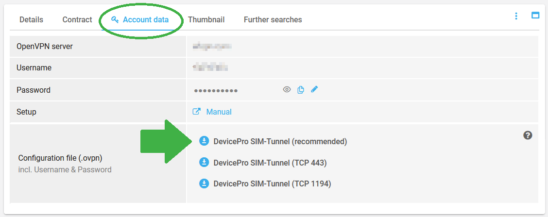Download Configuration File (.ovpn) for 'DevicePro SIM-Tunnel ...